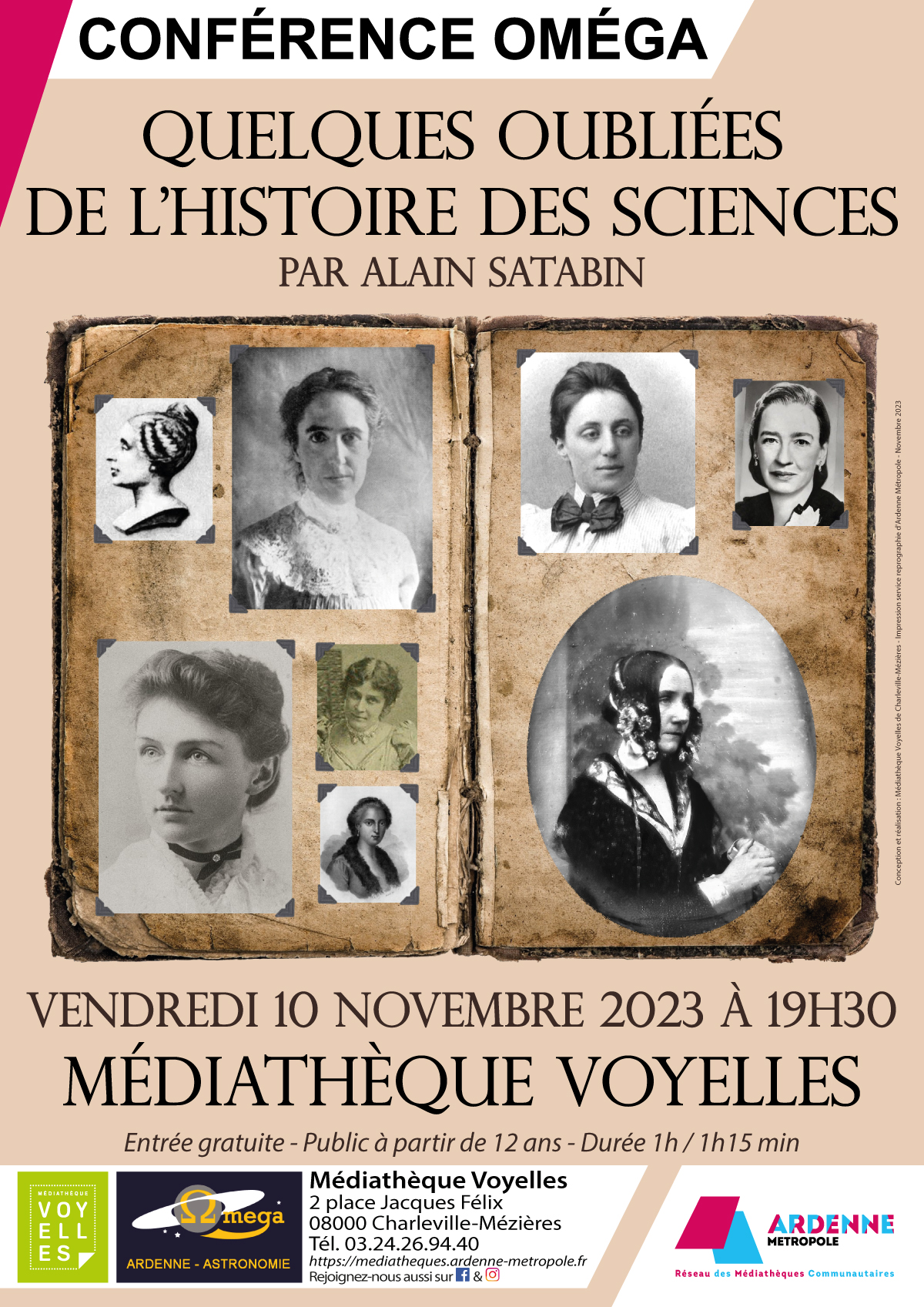 Conférence Oméga - Quelques oubliées de l'histoire des sciences